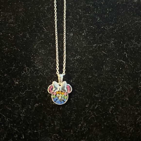 Disney | Accessories | Disney Rhinestone Minnie Mouse Necklace | Poshmark
